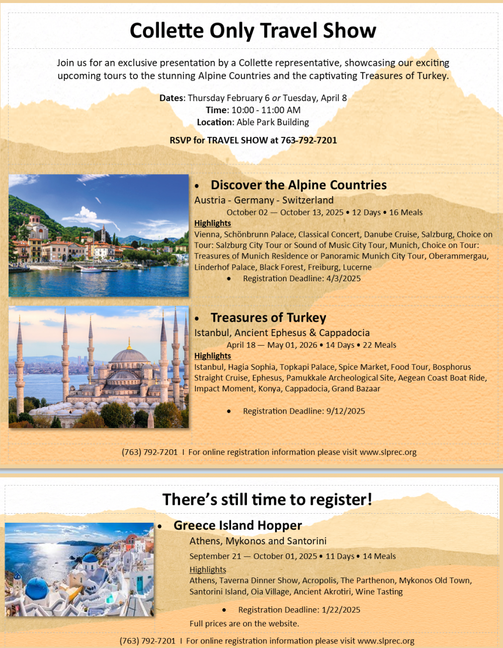 Collette Travel Show | Spring Lake Park Minnesota